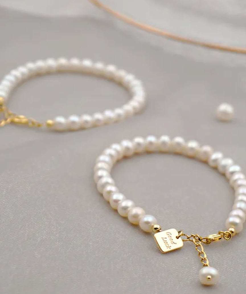 Bracelete Pearl Good Luck BR1 18K GP NON TARNISH Mila The Label
